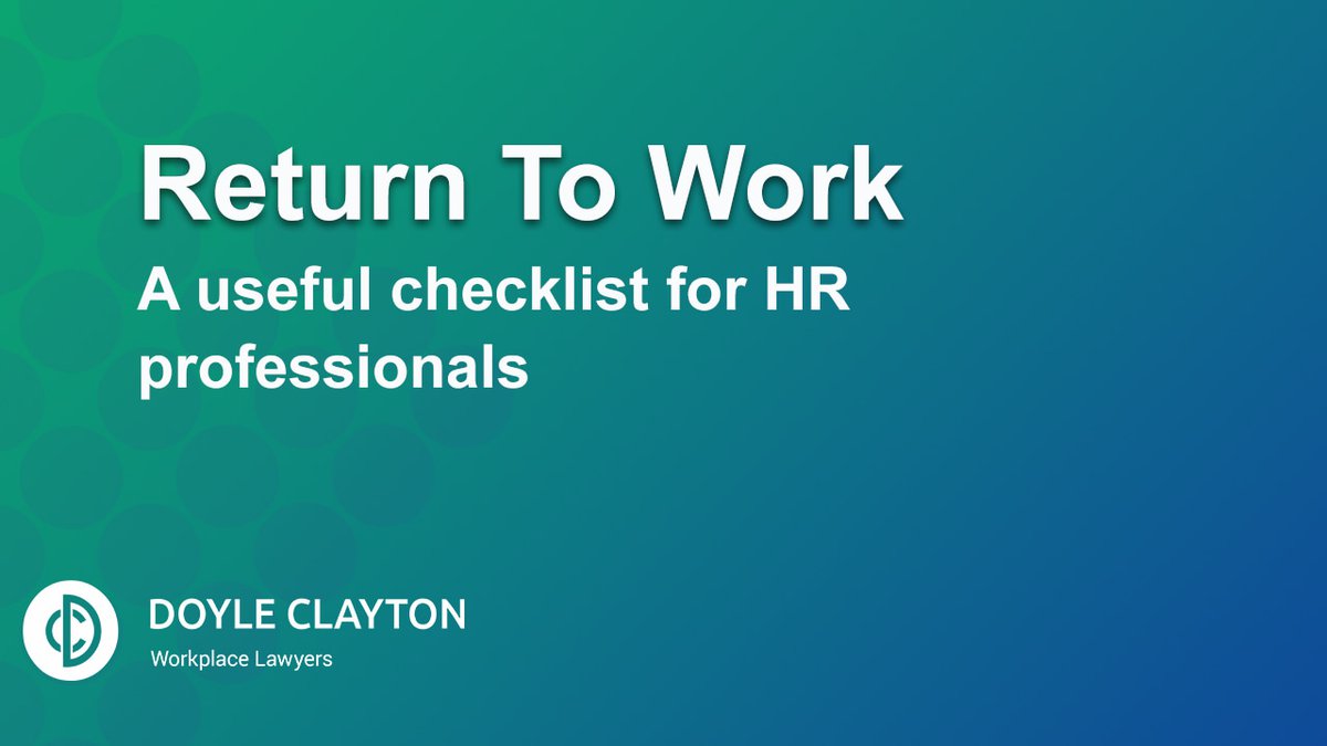 Return to Work Checklist - Flexible Working and Life 'After' COVID ...