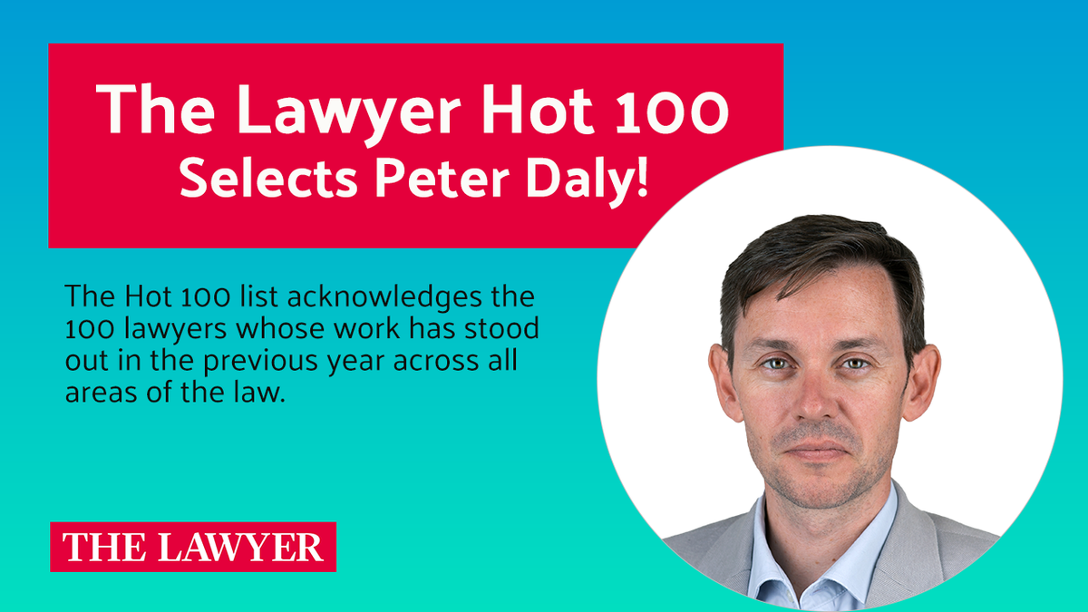 Press Release : Peter Daly selected for The Lawyer Top 100. - Doyle Clayton